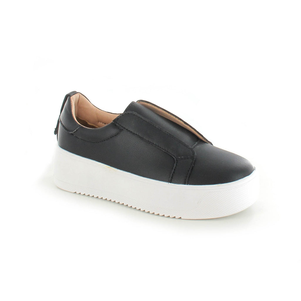 Riva - Womens Contemporary Slip-On Trainer-Black – Ella Shoes