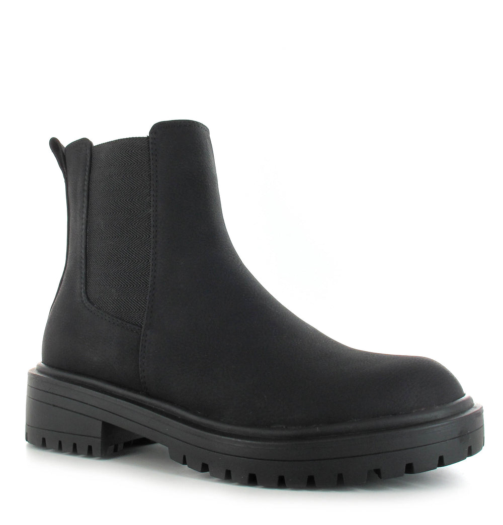 Sarah: Women's Chunky Sole Chelsea Boot - Black